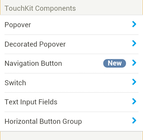 Mobile User Interface Components | Vaadin TouchKit 4 | Vaadin 7 Docs